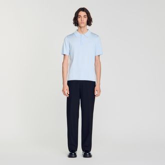 Sandro Polo en maille &agrave; manches courtes