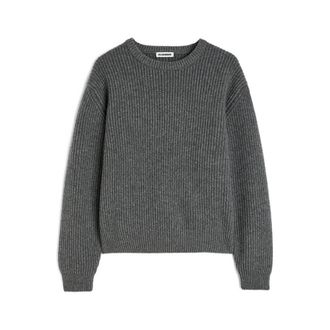 Jil Sander Rundhals-Strickpullover - - Knitwear - Herren - Grau - M
