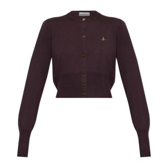 Vivienne Westwood Bea Cropped Cardigan - - Knitwear - Damen - Lila - M
