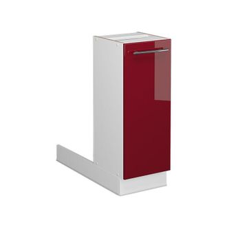Vicco Lot de cuisine Fame-Line, Rouge bordeaux Haute brillance, 30 cm sans plan de travail Vicco