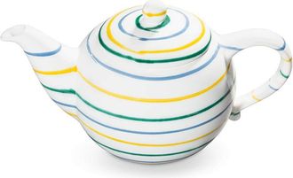 Gmundner Keramik Teekanne glatt Füllmenge : 1.5 Liter Buntgeflammt Geschirr, handgemacht in Österreich