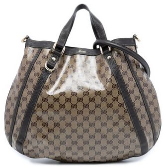 Gucci Hobo Bags - GG Crystal Abbey D Ring Convertible Tote - Gr. unisize - in Braun - f&uuml;r Damen