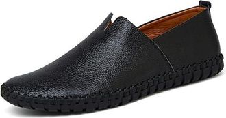 Generic Mocassins for Hommes, d&eacute;tails de Couture en Peau de Vache, Bout Rond, antid&eacute;rapants, Confortables, Flexibles, Talon Plat, Bal de Promo, Marche, &agrave; Enfi