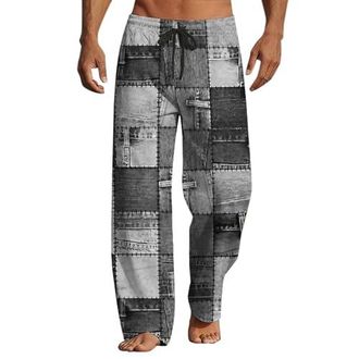 Generic DENGJIAMY Pantalon de plage d&eacute;contract&eacute; avec cordon de serrage pour homme - Coupe droite - Pour les vacances d&eacute;t&eacute;, gris, 3XL