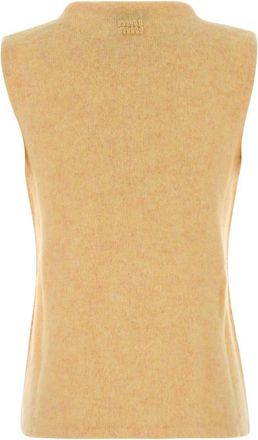 Miu Miu Virgin Wool Tank Top - Beige