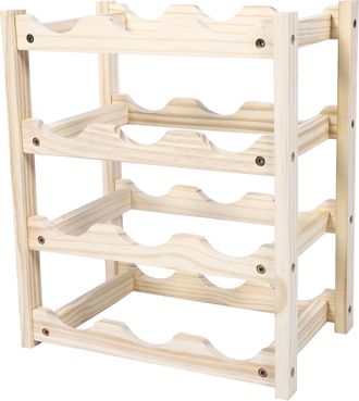 Aboofan Stabiles Holz Weinregal f&uuml;r Flaschen Dekorativer Flaschenhalter f&uuml;r Haushalt Robustes Weinlagerregal Multifunktional f&uuml;r K&uuml;che Bar und Wohnzimmer Stil