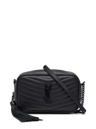 Saint Laurent 2019 Mini Grain de Poudre Monogram Monochrome Lou Camera Bag crossbody bag - Noir
