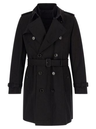 Burberry 2-in-1 with Removable Quilted Vest Trench Coat - Black