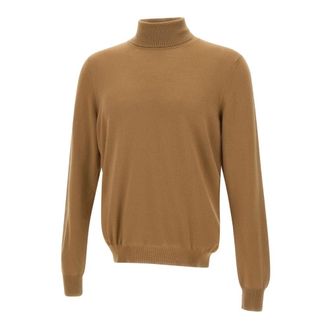 Gran Sasso Homme, Pulls, Brun, Taille: 3XL Pull en laine m&eacute;rinos &agrave; col roul&eacute; chameau