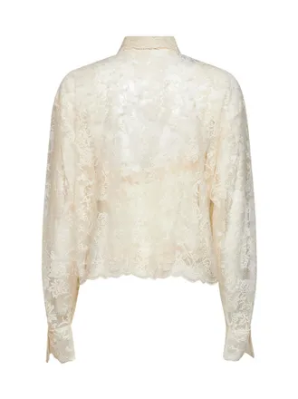 Ermanno Scervino Womens Shirt With Detachable Satin Top - White Polyester