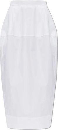 R&oacute;he Femme, Jupes, Blanc, Taille: 42 FR Jupe avec une Fente au Dos