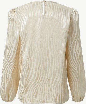 Comma Langarmbluse Bluse Viskose-Bluse in Animal-Optik