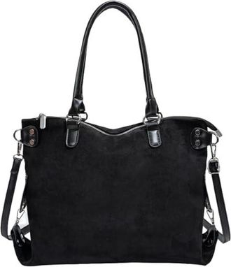 Generic Sac &agrave; main en daim synth&eacute;tique pour femme avec bandouli&egrave;re r&eacute;glable et poign&eacute;e sur le dessus, grande capacit&eacute; pour voyage, shopping, usage quotidien, 