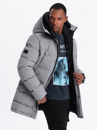 Ombre Winterjacke Lange Outdoo Jacke f&uuml;r Herren