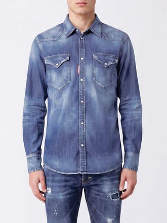 Dsquared2 Chemise slim fit en coton stretch avec col fran&ccedil;ais