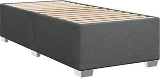 vidaXL Bettgestell ohne Matratze Dunkelgrau 90x200 cm Stoff Vidaxl