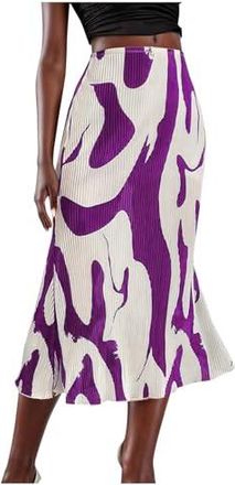 Generic Jupe Longue en Simili Cuir Jean Genoux Âgée Parachute 2025 Broderie Argent Unie Imprimée Fleurs Taffetas Plis Boule Temps Japonaise Bretelles Taupe Sa