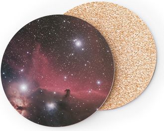 Fabulous Untersetzer, rund, Korkboden - Nebel des Pferdekopfes Weltraum, Astronomie, 1 St&uuml;ck (95 x 95 mm)