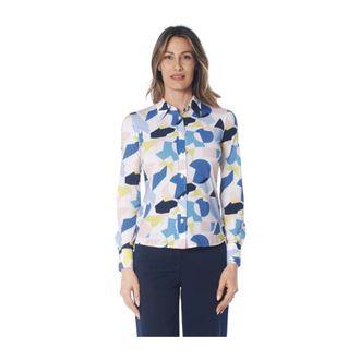Caliban Femme, Blouses et Chemises, Multicolore, Taille: 46 FR Camicia fantasia in tessuto no stiro