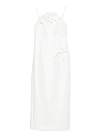 Acler Bilston Midikleid mit Blumenverzierung - Weiß