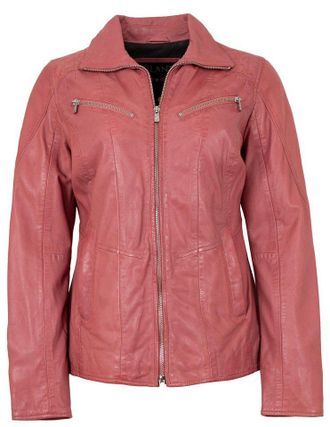 Jilani Lederjacke Skadi Jilani - Damen Lederjacke Lammnappa altrosa