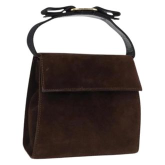 Ferragamo Pre-owned Wildleder handtaschen - - Pre-owned - Damen - Braun - ONE SIZE