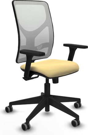 Piqueras y Crespo Schreibtischstuhl mit Rollen aus Parkett, mit 3D-Armlehnen, h&ouml;henverstellbare Lendenwirbelst&uuml;tze, ausgestattet mit 3 Positionen und Schneideschaum, We