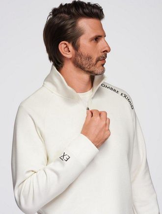 Ombre Sweatshirt Herren-Sweatshirt mit Rei&szlig;verschluss-Stehkragen