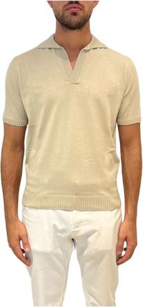 FILIPPO DE LAURENTIIS Homme, Pulls, Beige, Taille: 2XL Polo Skipper L&eacute;ger en Coton Beige