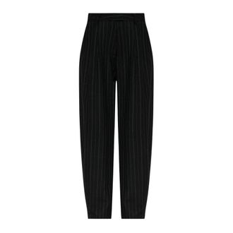 Off-white Femme, Pantalons, Noir, Taille: 42 FR Pantalon Large en Laine