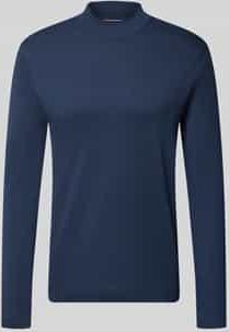 Christian Berg Regular Fit Longsleeve aus reiner Baumwolle mit Stehkragen