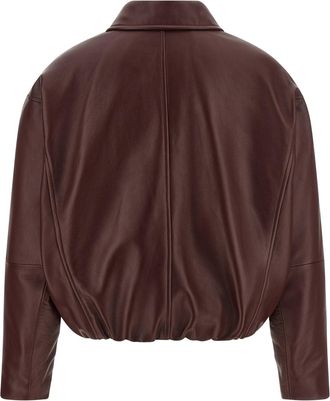 Brunello Cucinelli Lightly Padded Nappa Leather Jacket - Brown