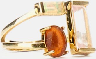Aliita Doppelring Baguette-oval Rosa