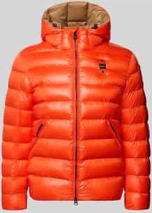 Blauer Steppjacke mit Zweiwege-Rei&szlig;verschluss Modell ADAMS