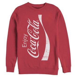 Coca Cola Ware Herren Konserven Sweatshirt, Rot/Ausflug, einfarbig (Getaway Solids), Large