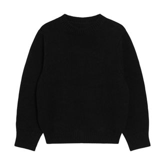 Toteme Oversized Rundhals-Strickpullover - - Knitwear - Damen - Schwarzk - XS