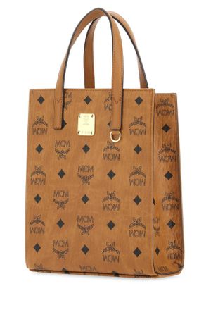 MCM Unisex Printed Canvas Shopping Bag Co Polyurethane Borse A Mano