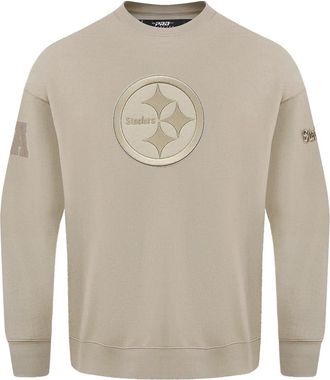 Pro Standard Mens NFL Pittsburgh Steelers Neutral Crewneck Sweatshirt Taupe M