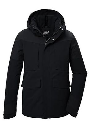 Killtec Kow 81 MN Jckt Fonctionnelle/Veste dext&eacute;rieur avec Capuche zipp&eacute;e Amovible, Noir, XXL Hommes