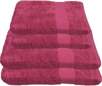 Julie Julsen Handtuch Set 2X Duschtuch 2X Handtuch Pink/in 23 Farben erh&auml;ltlich weich und saugstark