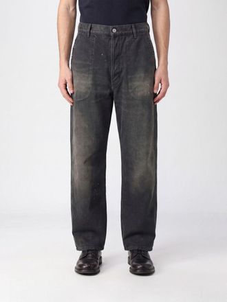 Maison Margiela Jean large en denim de coton &agrave; effet us&eacute;