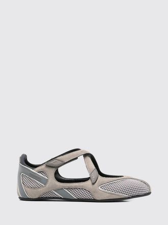 The Attico Ballerines Mary Jane Floor 01 en mesh et daim bicolores