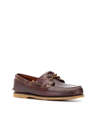 Timberland Mens Boat Moccasins Classic Brown Leather Shoe