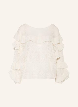 BA&SH Ba&Sh Pullover Lucas Mit R&uuml;schen weiss