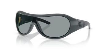 Miu Miu Eyewear 0MUB14SU Grey Shield Sunglasses - Gray