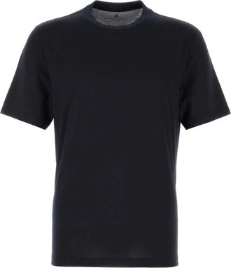 Brunello Cucinelli Homme, Tops, Bleu, Taille: M T-shirt en m&eacute;lange de soie