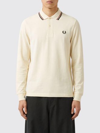 Fred Perry Polo &agrave; manches longues en piqu&eacute; de coton avec logo brod&eacute;