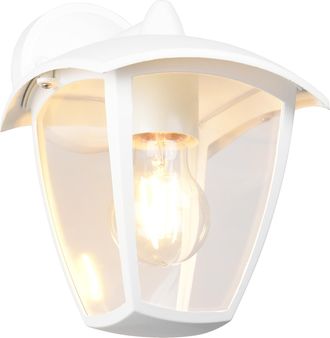 Trio Leuchten Au&szlig;en Wandleuchte Venta 263260131, Aluminium Druckguss Wei&szlig; matt, Kunststoff klar, exkl. 1x E27