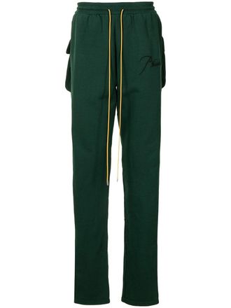 Rhude Jogginghose mit Logo-Stickerei - Gr&uuml;n
