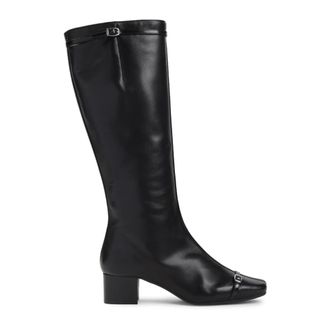 Carel Schwarze Leder Kniehohe Stiefel - - Shoes - Damen - Schwarzk - 36 EU